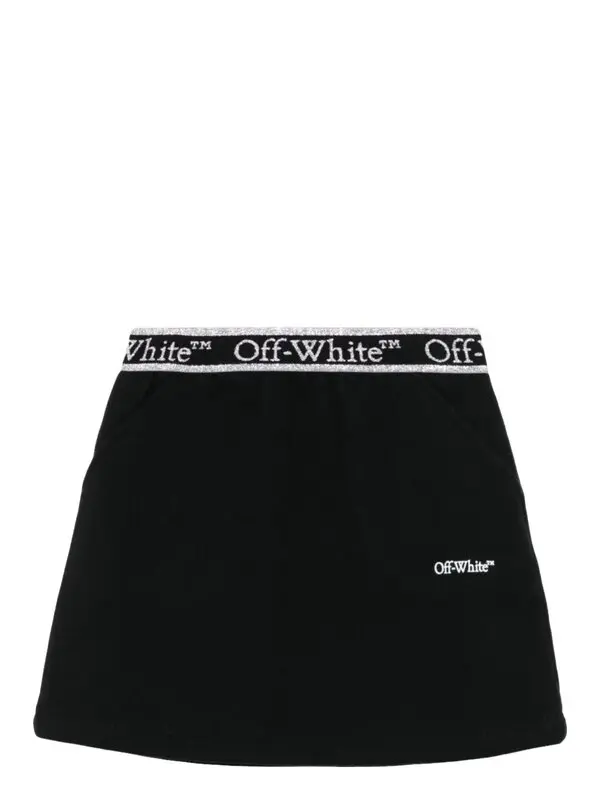 Off-White Logo Band Mini Skirt - Black