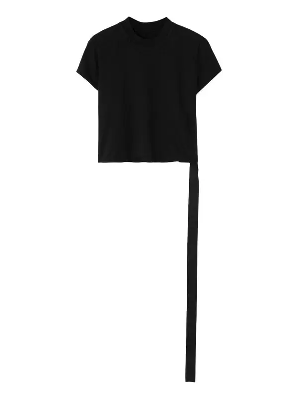 Rick Owens Short Sleeve T-shirt With Rib Detail - Black