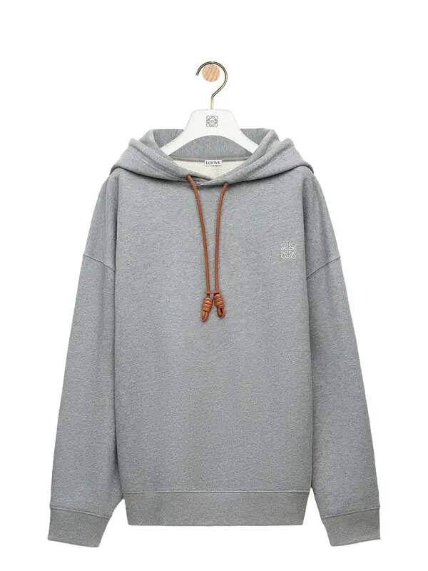 Loewe Long-sleeved Drawstring Hoodie - Grey