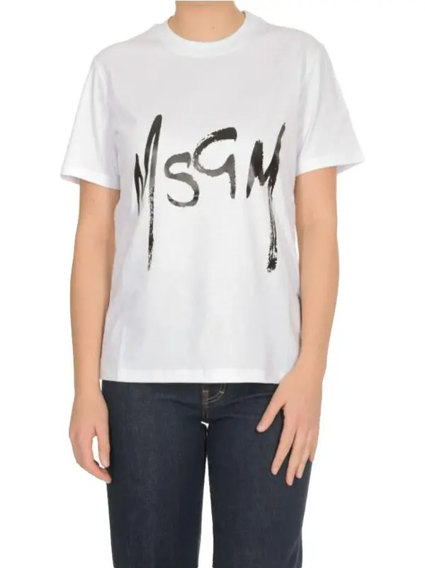 MSGM Logo Short-sleeve T-shirt - White
