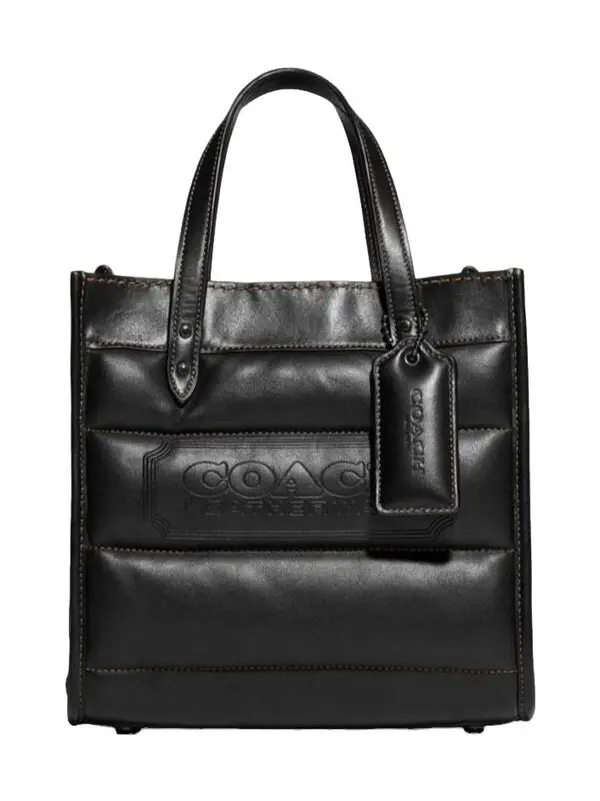 COACH Quilted Logo Tote Bag - Black
