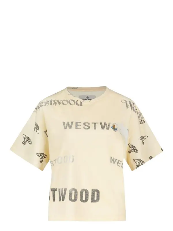 VIVIENNE WESTWOOD Logo-printed Crewneck T-shirt - Nude