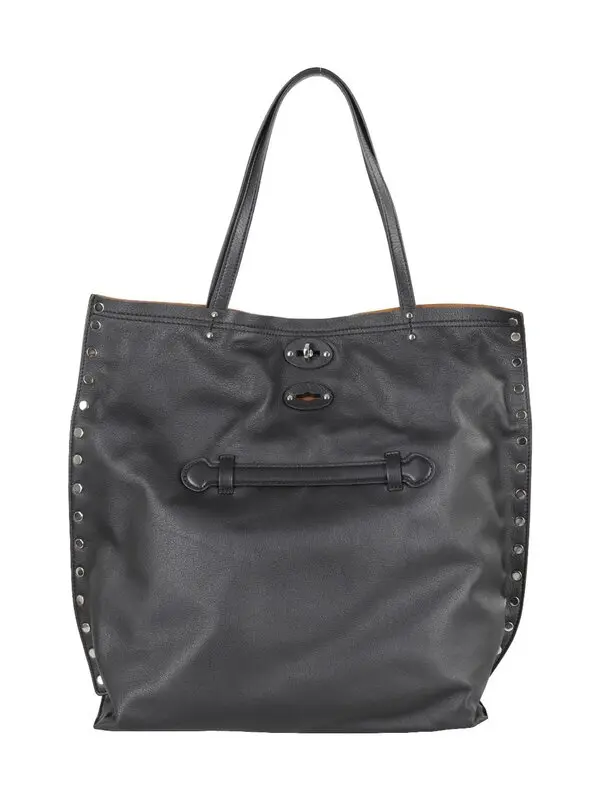 ZANELLATO Aspasso Studded Medium Tote Bag - Black