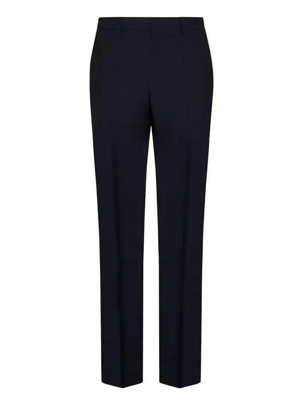 Valentino Garavani Pleated Straight Leg Trousers - Black