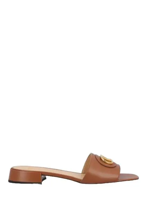 Valentino Garavani Vlogo Signature Slip-on Sandals - Brown