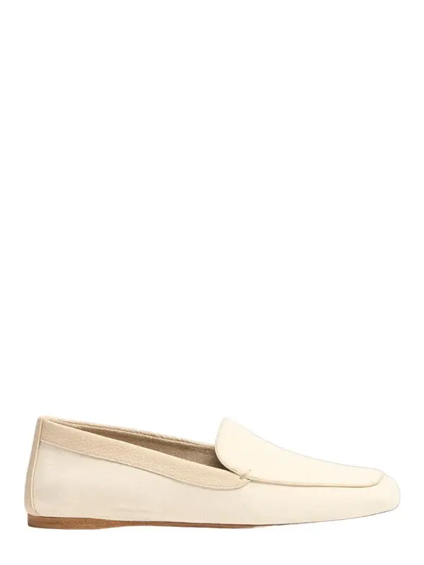 Khaite Textured Loafers - Cream And Dark Ivory