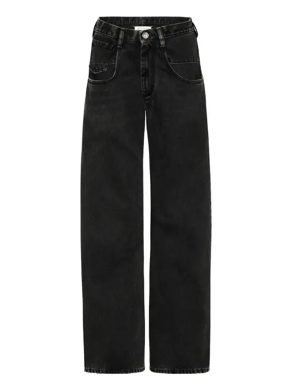MAISON MARGIELA Relaxed Fit Straight Jeans With Large Pockets - Black