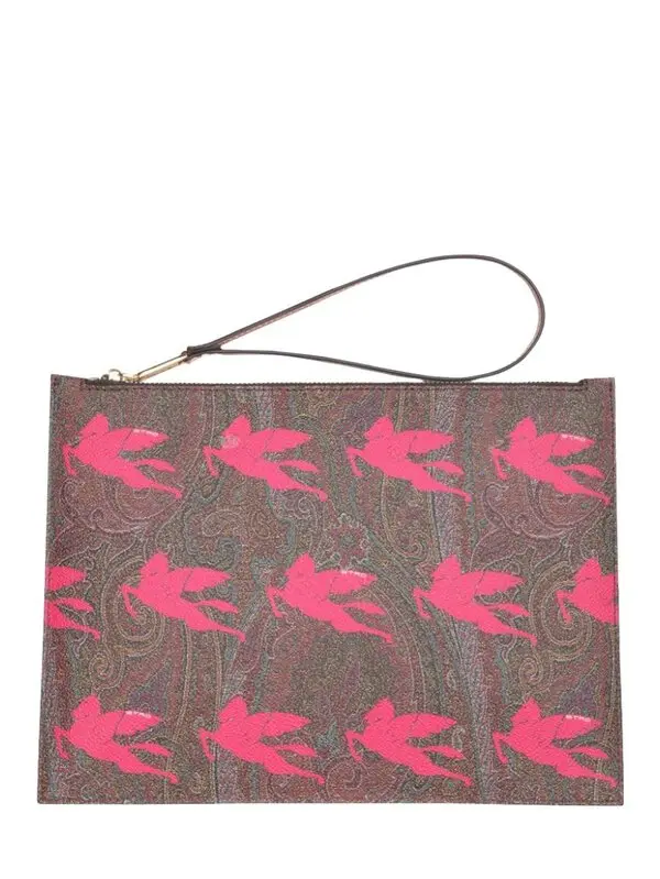 Etro Pegasus Paisley-print Clutch Bag - Multicolor