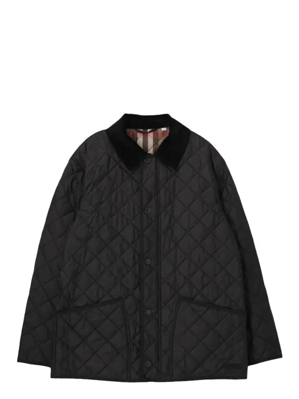 Burberry Quilted Long-sleeve Jacket With Classic Collar - No