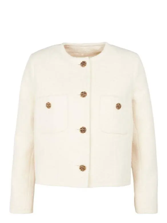 Ba&sh Meredith Cropped Pocket Blazer - White