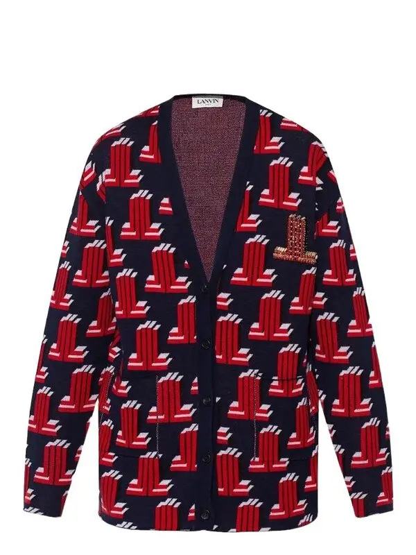 LANVIN Wool Knitted Cardigan - Black