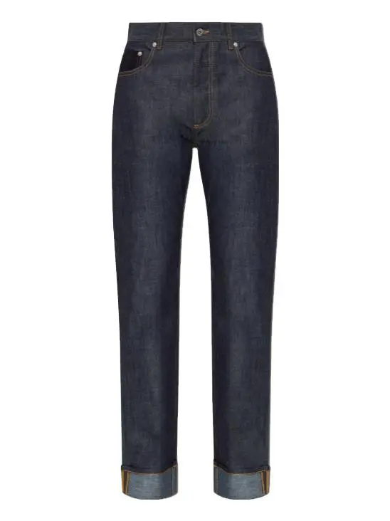 Bottega Veneta Turn-up Hem Denim Jeans - Indigo