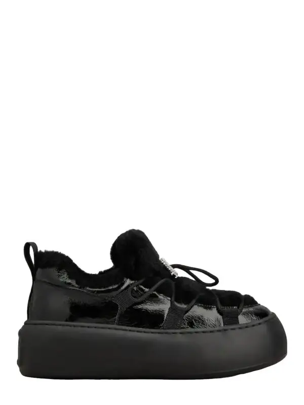 ROGER VIVIER Viv' Up Sneakers With Crystal Buckle - Black