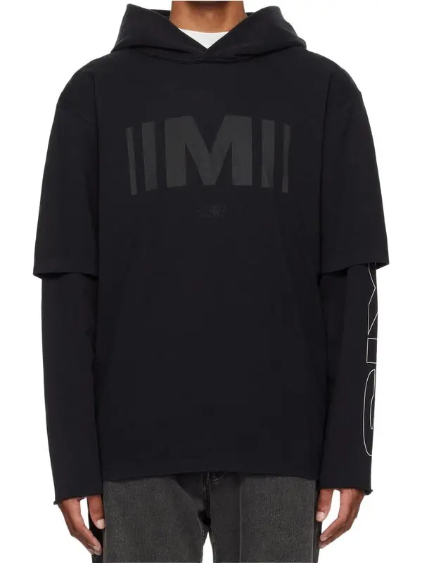 MAISON MARGIELA Graphic Print Hoodie - Black