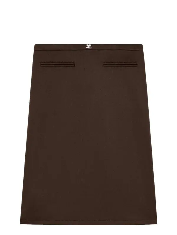 COURREGES Interlock Tracksuit Skirt - Chocolate