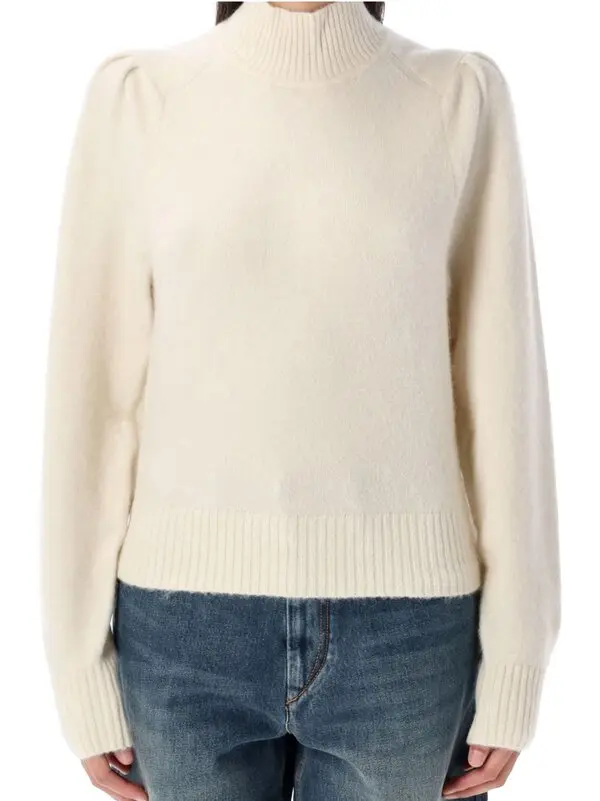 Isabel Marant Étoile Turtleneck Puff-sleeve Jumper - Ecru