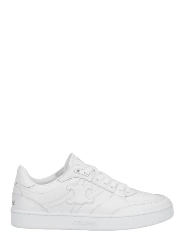 Celine Ct-11 Trainer In Calfskin - Optical White