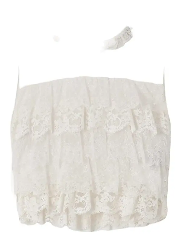 Chloé Long-sleeved Lace Shirt - White