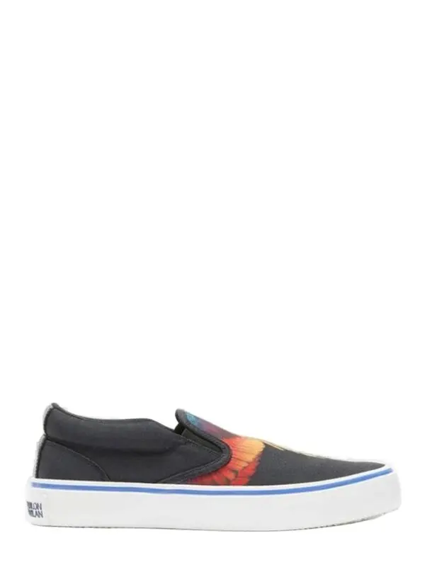 MARCELO BURLON COUNTY OF MILAN Wings Printed Slip-on Sneakers - Black