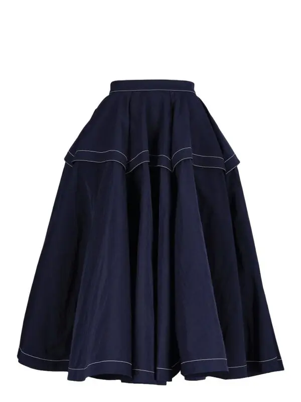 Bottega Veneta Tech A-line Skirt - Navy Blue