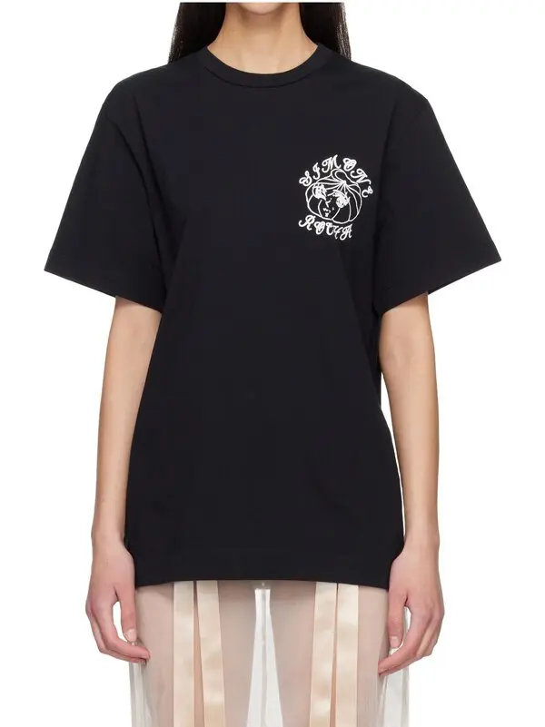 Simone Rocha Printed Logo T-shirt - Black/white