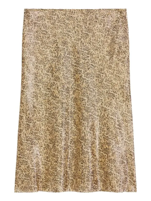 Celine Hobble Skirt In Silk Georgette - Nude