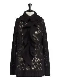 Dior Sweater With Removable Ruched Collar - Black