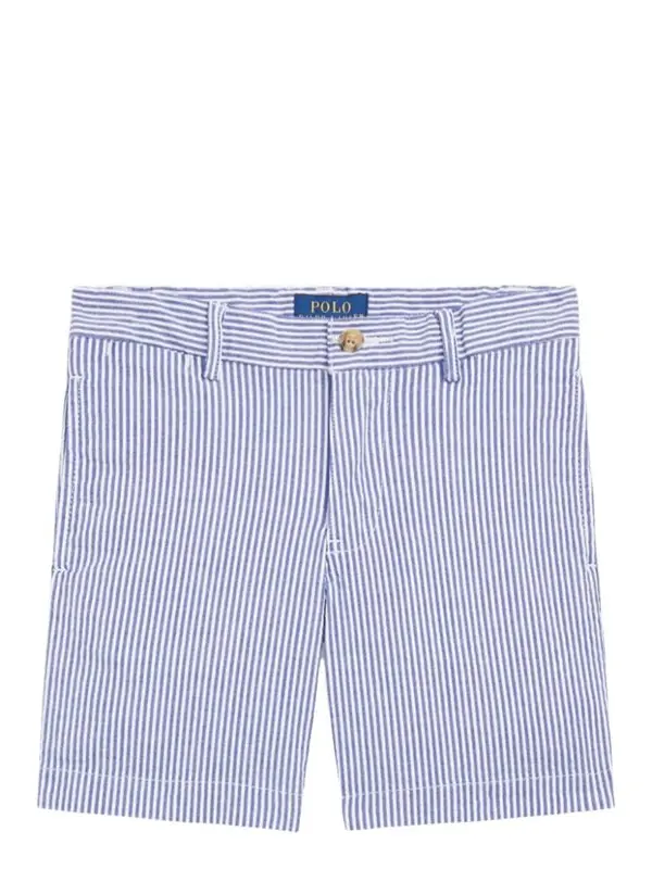 Polo Ralph Lauren Striped Stretch-cotton Shorts - Blue