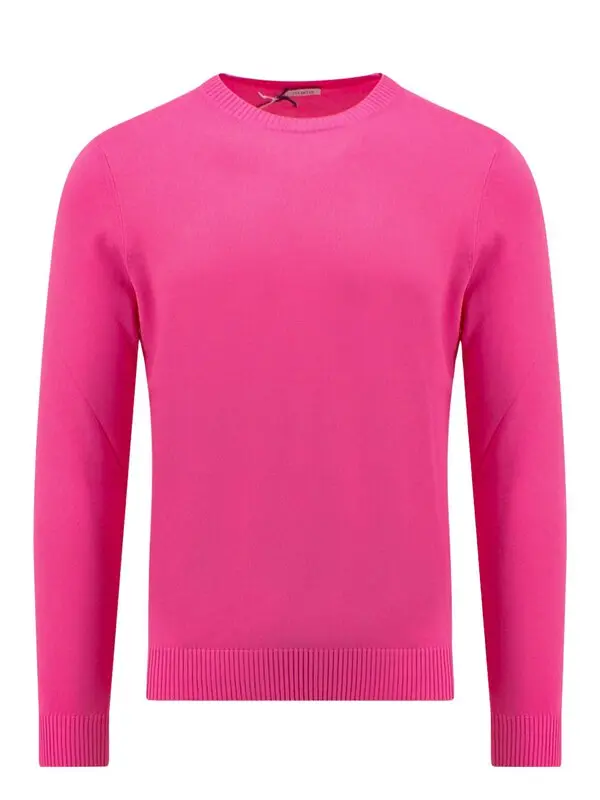 Malo Crew Neck Knitted Sweater - Pink