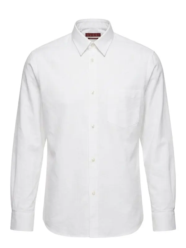 Gucci Gg Oxford Cotton Shirt - White