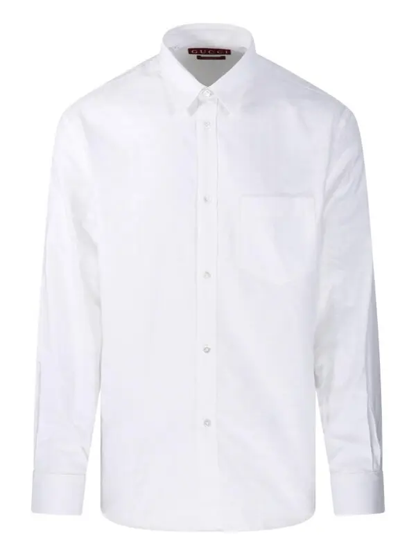 Gucci Collared Long-sleeve Shirt - White