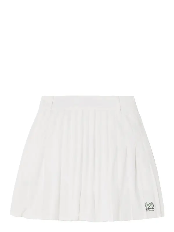 Polo Ralph Lauren Pleated Miniskirt With Logo Detail - White