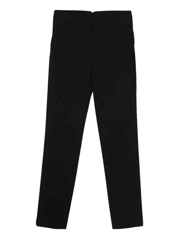 Ami Mid-rise Crepe Tapered-leg Trousers - Black