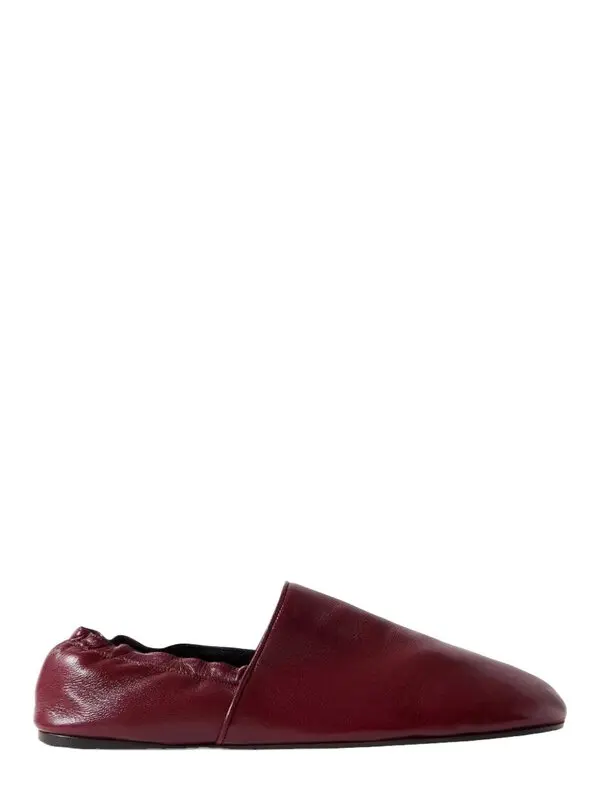Khaite Banks Ballet Flats - Wine Red