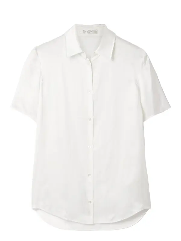 THE ROW Petrova Short Sleeve Shirt - Offwhite
