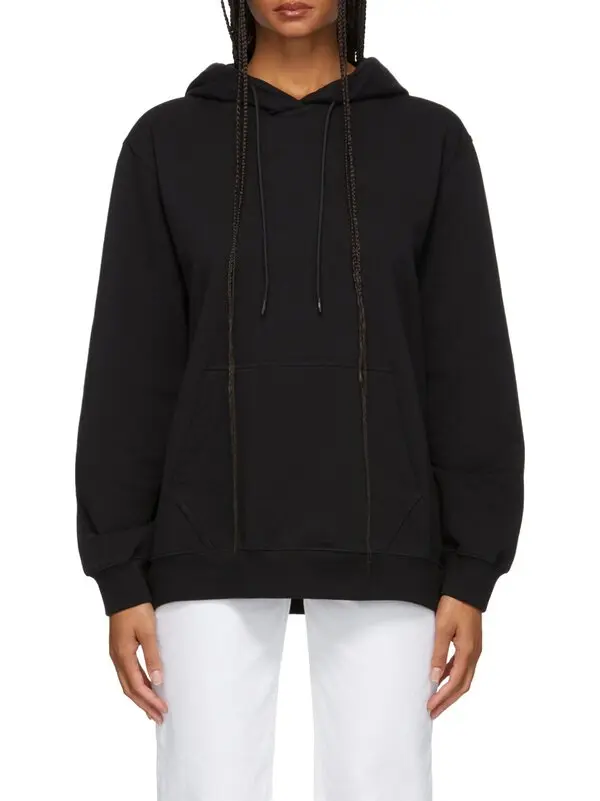 MSGM Logo Trimmed Hoodie - Black