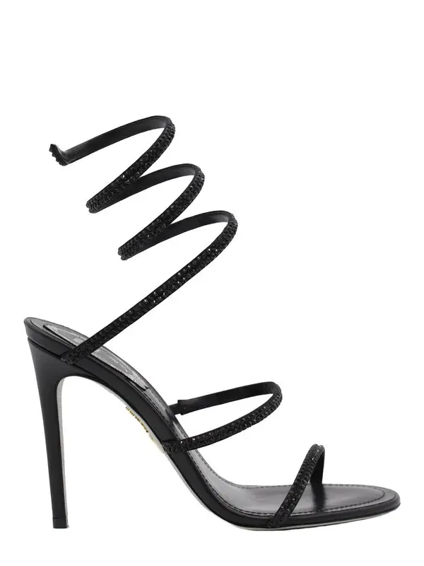 Rene Caovilla Embellished High-heeled Sandals - Black
