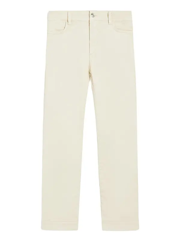 Sportmax Button Detailed Straight Leg Trousers - White