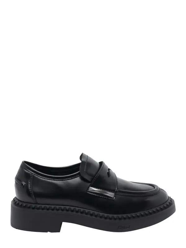 Ash Round Toe Loafers - Black