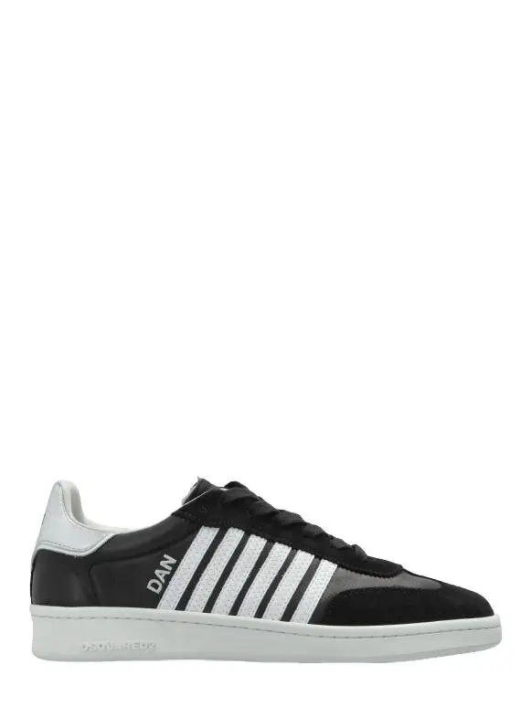 Dsquared2 Low-top Boxer Sneakers With Logo Detail - Black