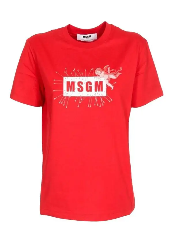 MSGM Logo T-shirt - Red