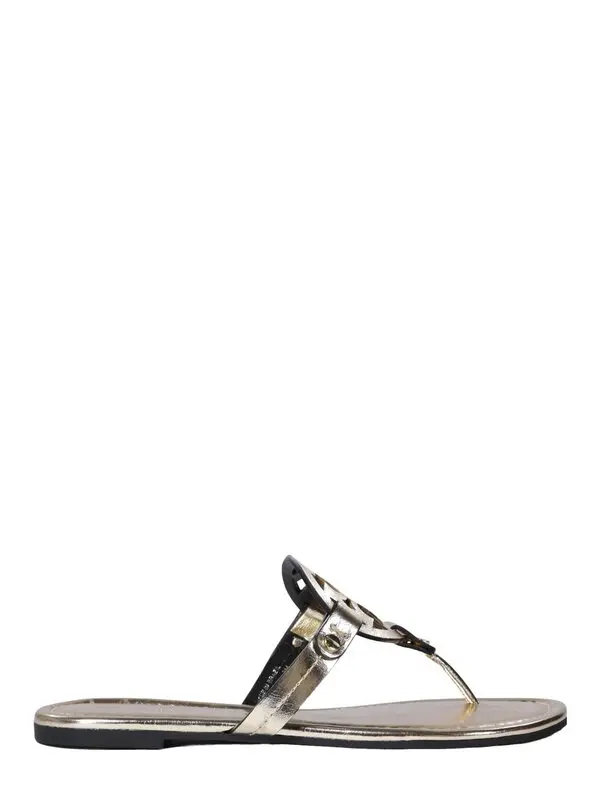Tory Burch Miller Flat Sandals - Gold