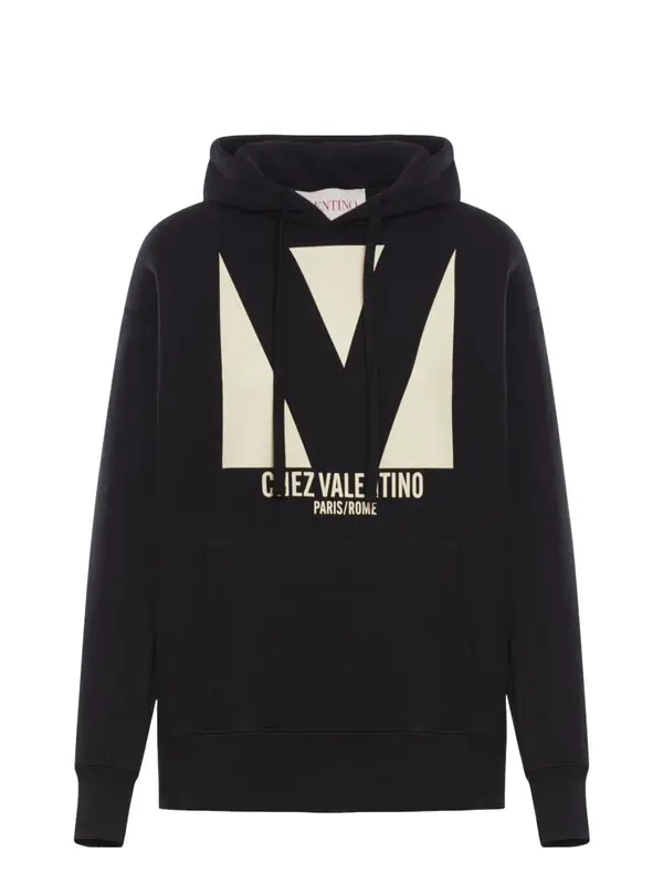 Valentino Garavani Oversized Drawstring Hoodie - Black