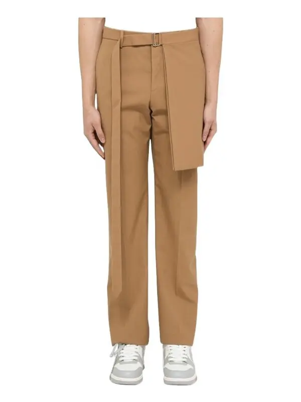 Off-White Apron-detail Tailored Trousers - Brown
