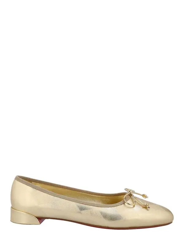 CHRISTIAN LOUBOUTIN Bow Detailed Ballerina Flats - Nude