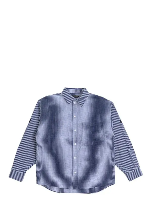 Balenciaga Button-up Striped Shirt - Blue