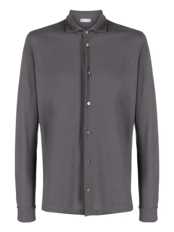 ZANONE Buttoned Long-sleeved Shirt - Gray