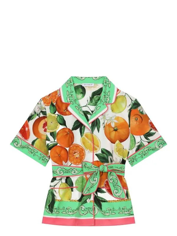 Dolce & Gabbana Citrus Print Cotton Shirt - Multicolor