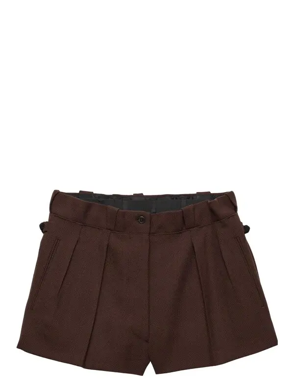 Prada Pleated Shorts - Ebony