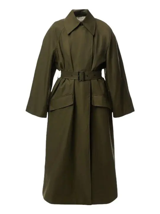 Barbour Long Sleeve Belted Trench Coat - Black